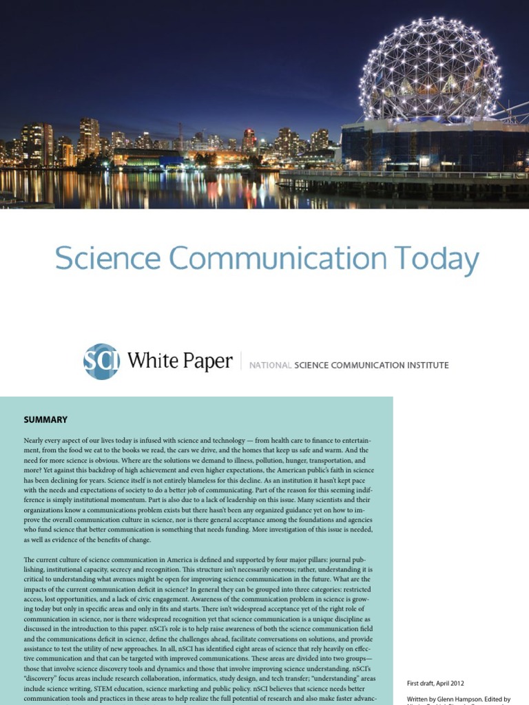 Science Communication Today | PDF | Science | Computer Science