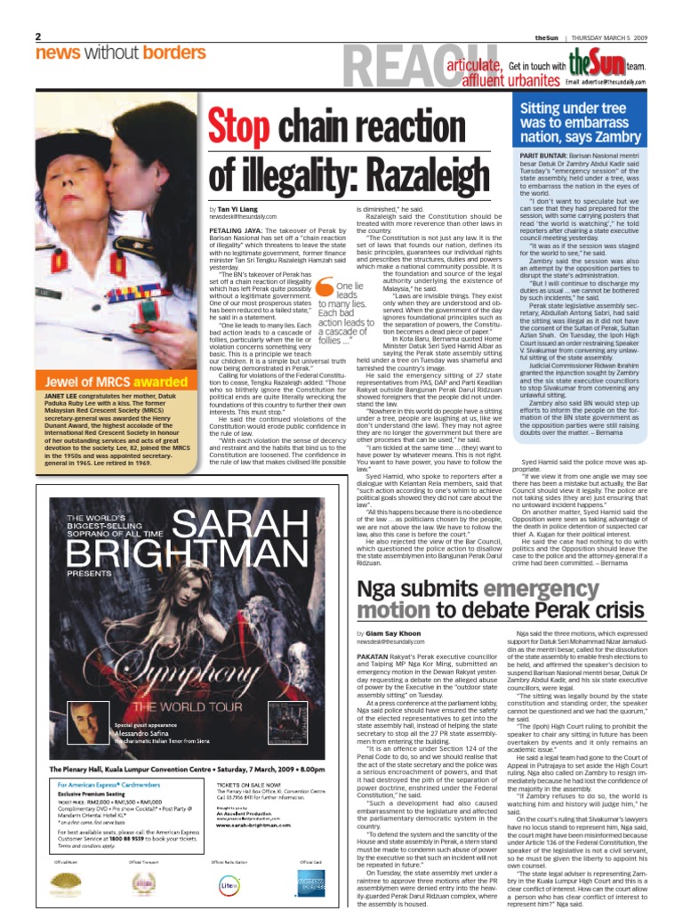 Thesun 2009-03-05 Page02 Stop Chain Reaction of Illegality Razaleigh ...