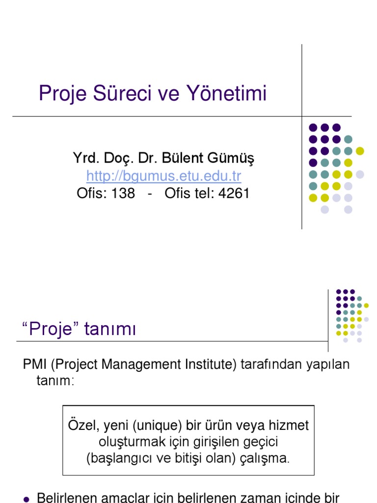 Proje Sureci Yonetimi | PDF