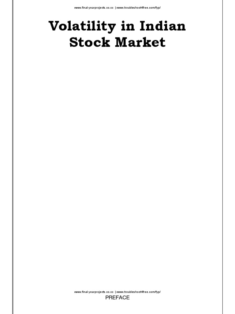 Volatility Indian Stock Market | PDF