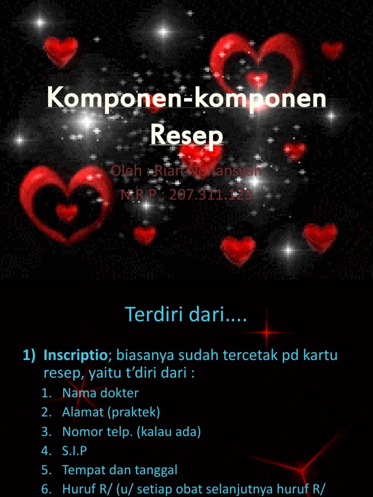 Komponen-Komponen Resep | PDF | Pengembangan Diri | Kesehatan Holistik