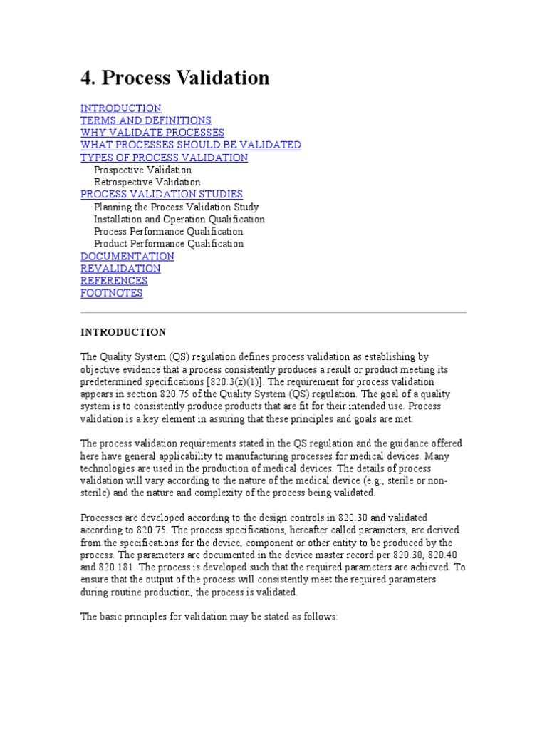 Process Validation - Example 1 | PDF | Verification And Validation ...
