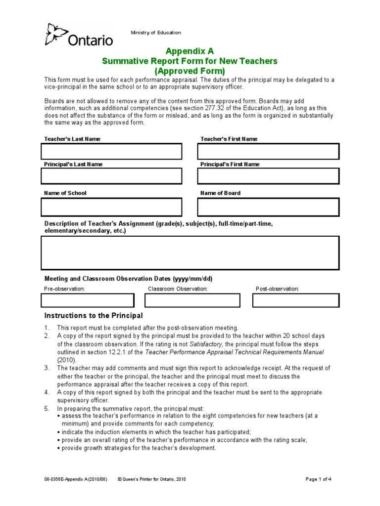 Report Form New Teachers | PDF | Teachers | Curriculum