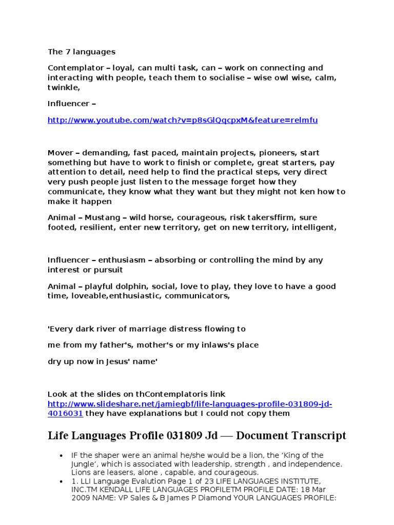 The 7 Languages | PDF | Leadership | Emotions