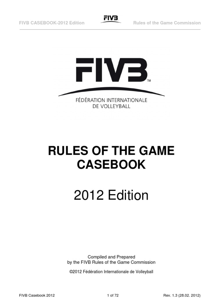 FIVB VB Casebook 2012 | PDF | Volleyball | Referee