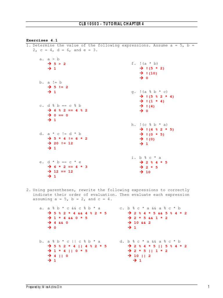 Ans Tut CH4 | PDF | Speed | Integer