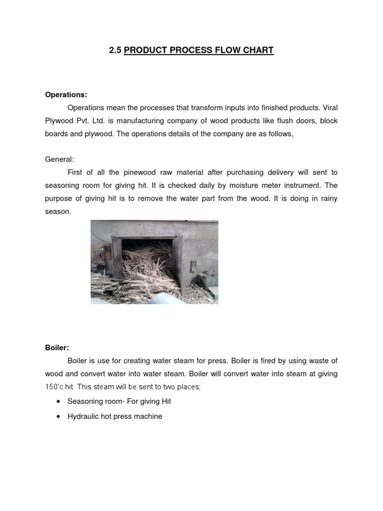 2.5 Product Process Flow Chart: Operations | PDF | Plywood | Wood