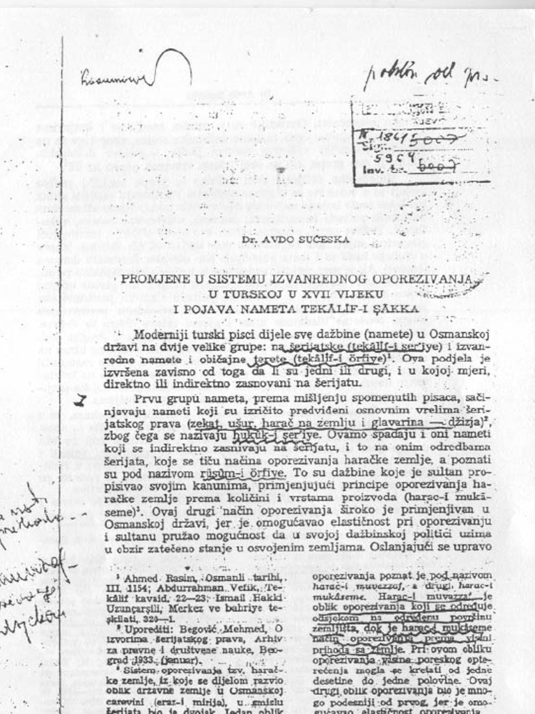 Suceska - Avdo Promjene U Sistemu Izvanrednog Oporezivanja U Turskoj U ...