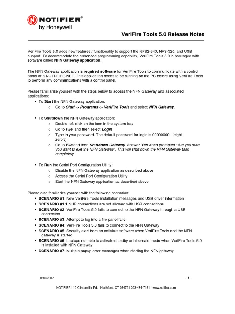 Verifire Tools 5 0 Release Notes 080907 Pdf Pdf Firewall Computing Usb