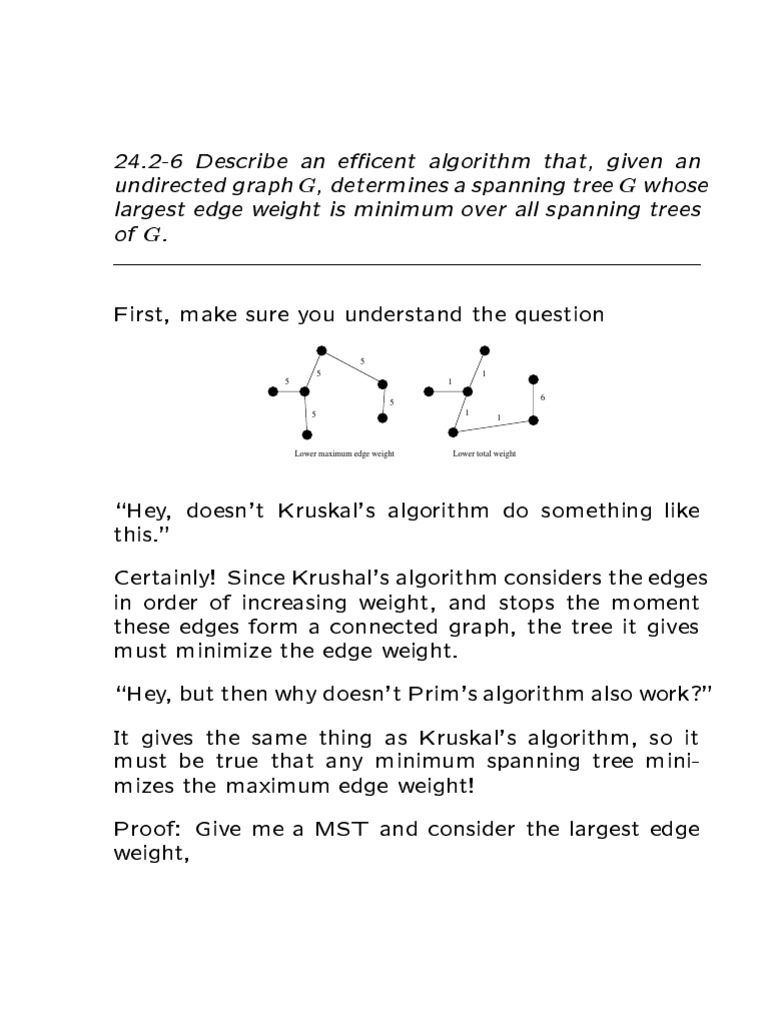 Minimum Spanning Tree Algorithms Explained | PDF | Theoretical Computer Science | Discrete ...