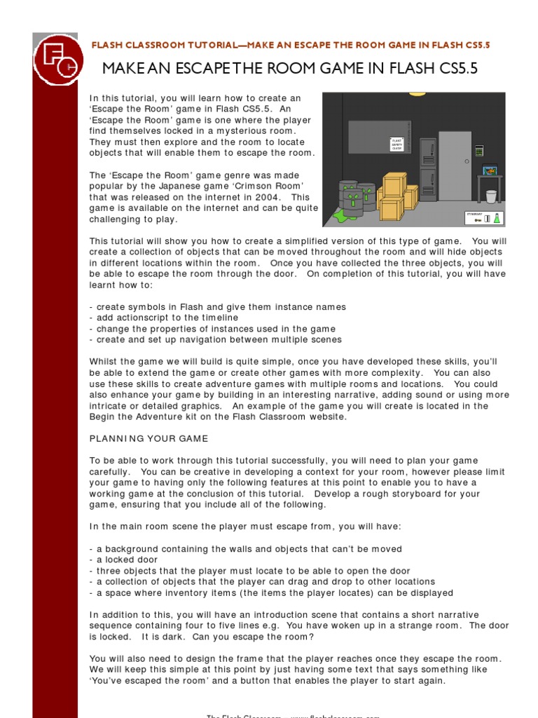 Escape The Room | PDF | Adobe Flash | Action Script