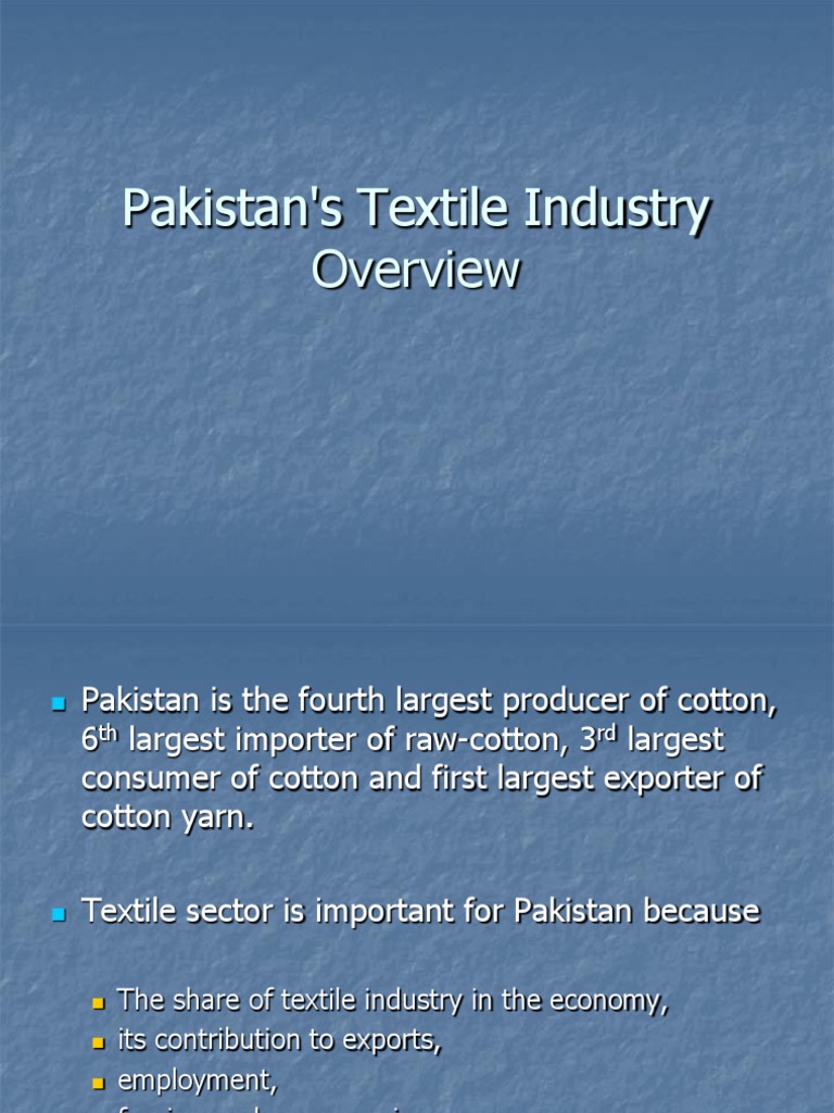 Textile Industry Overview | PDF