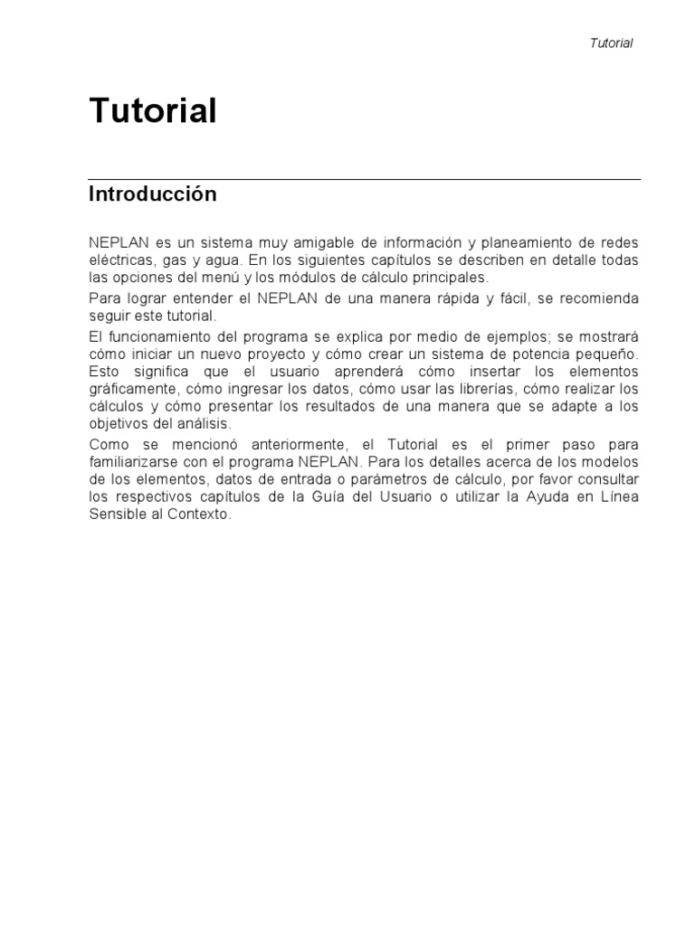 NEPLAN Tutorial | PDF