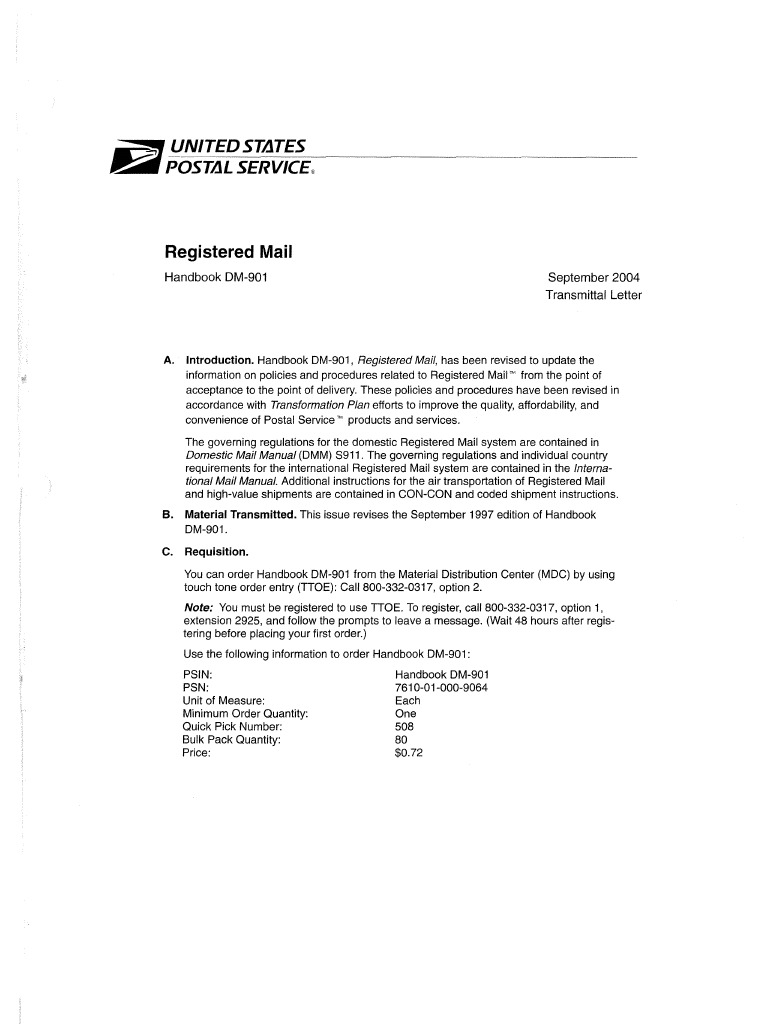 Registered Mail DM901 | PDF | Registered Mail | Mail
