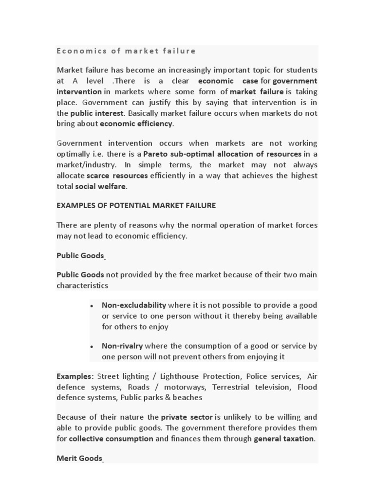 Economics of Market Failure | Download Free PDF | Market Failure | Monopoly