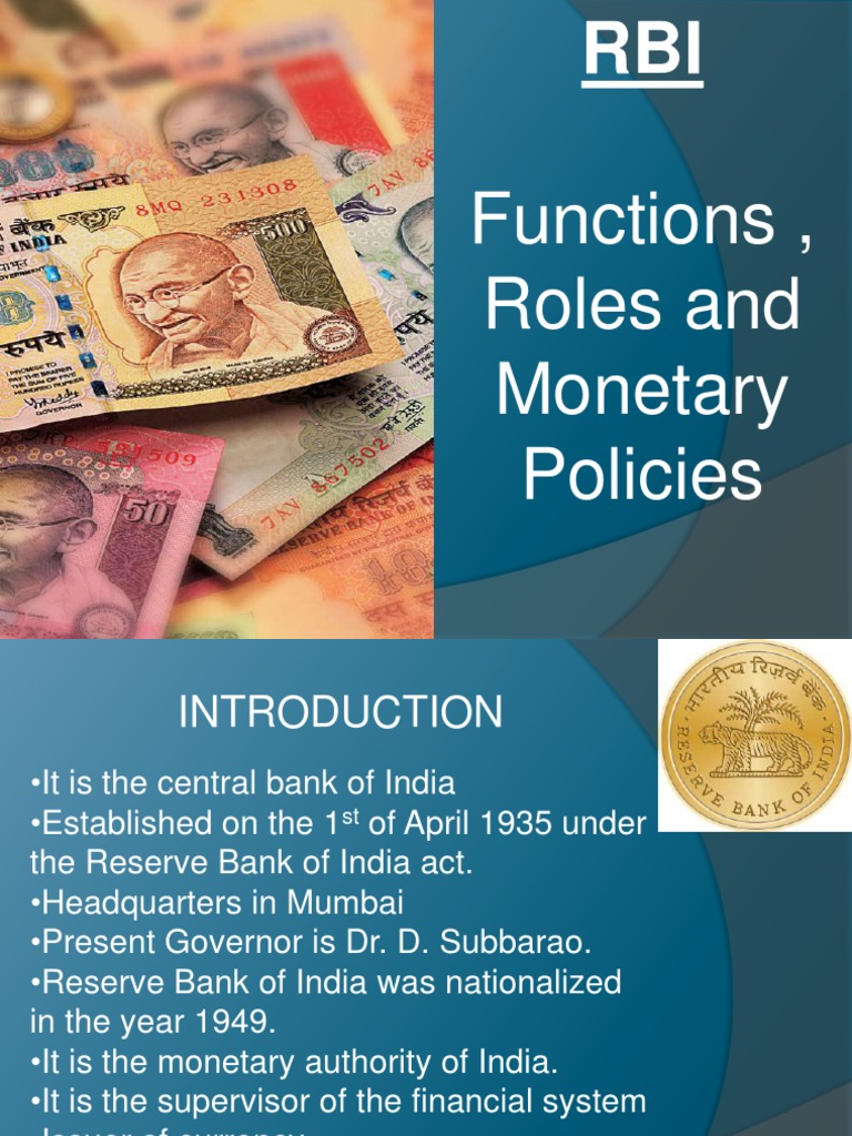 RBI and Functions | PDF