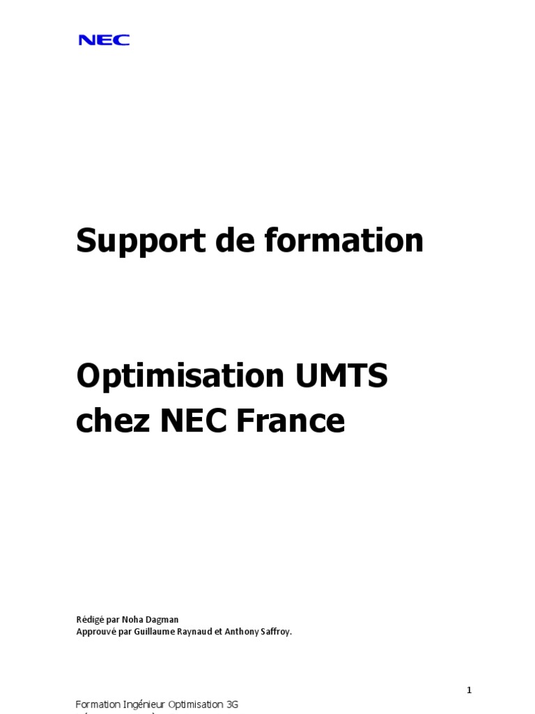Formation Ing Nieur Optimisation UMTS | PDF | Accès haut débit par paquets | GSM