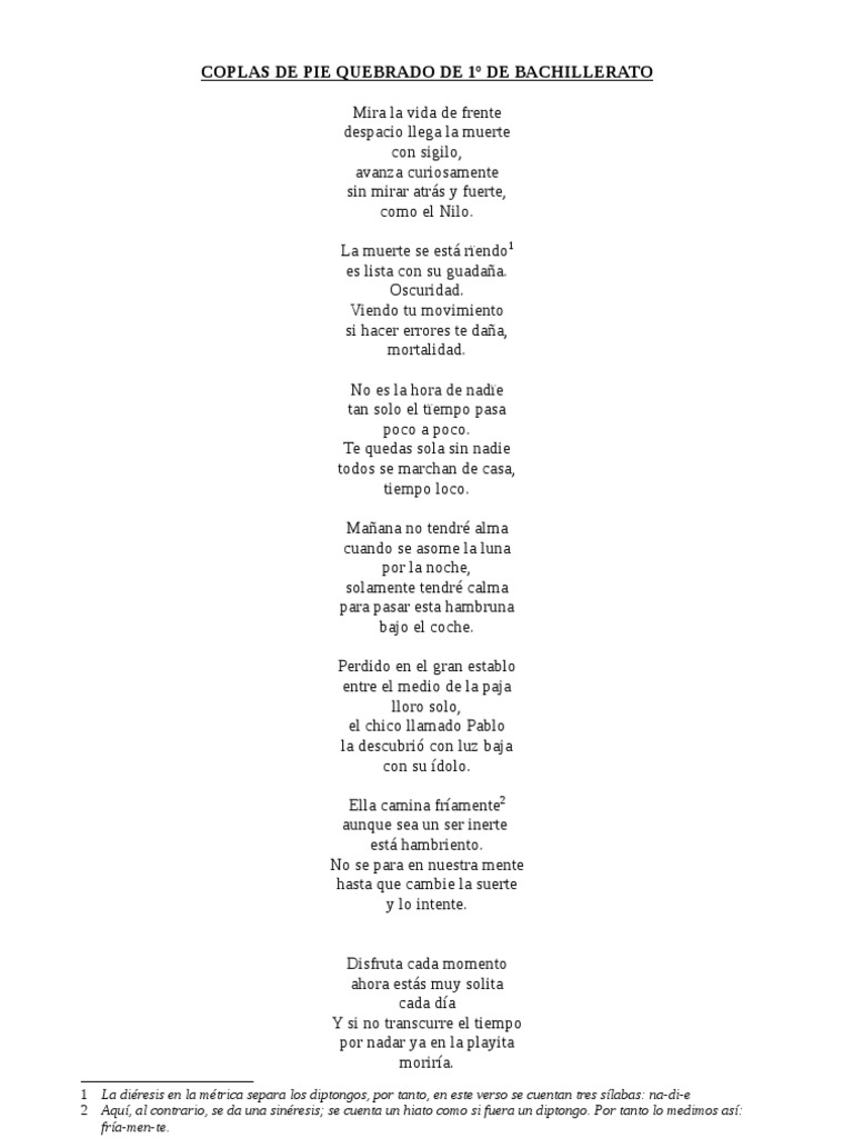 Coplas de Pie Quebrado | PDF