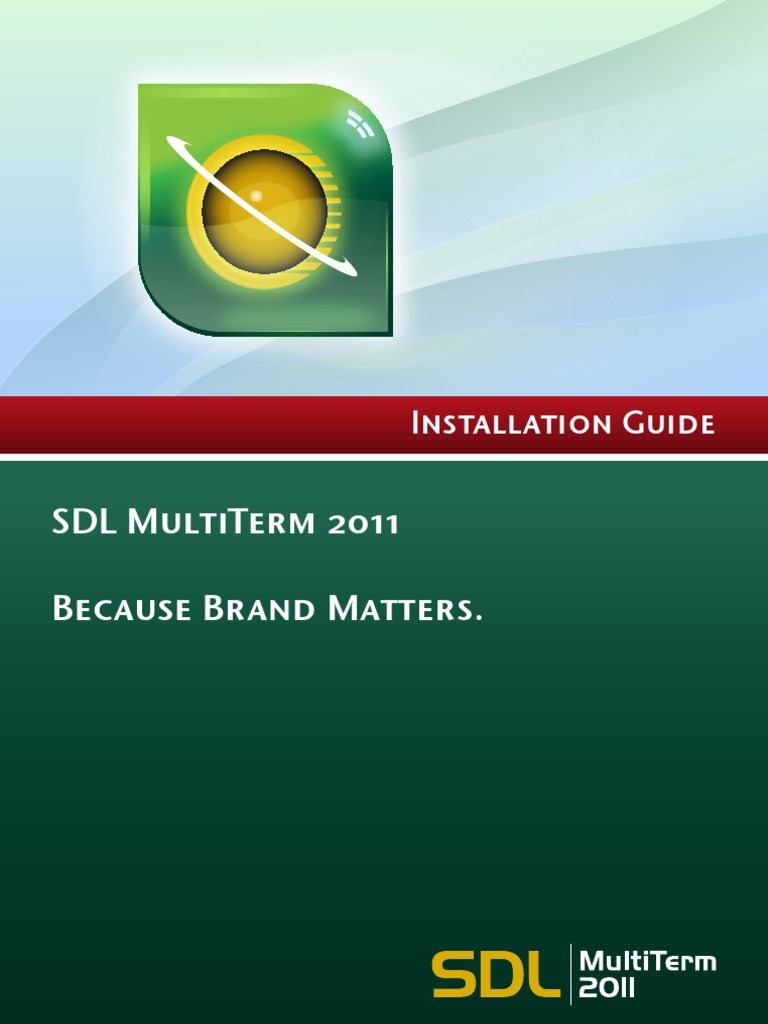 SDL MultiTerm 2011 SP2 Installation Guide | Installation (Computer ...