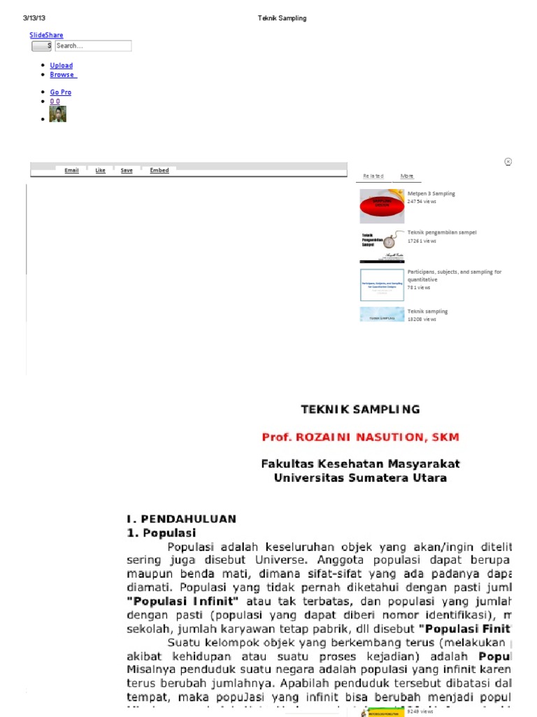 Teknik Sampling | PDF