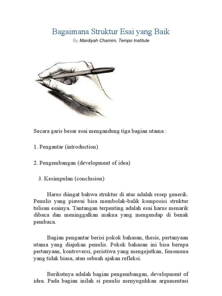 Struktur Esai Yang Benar | PDF