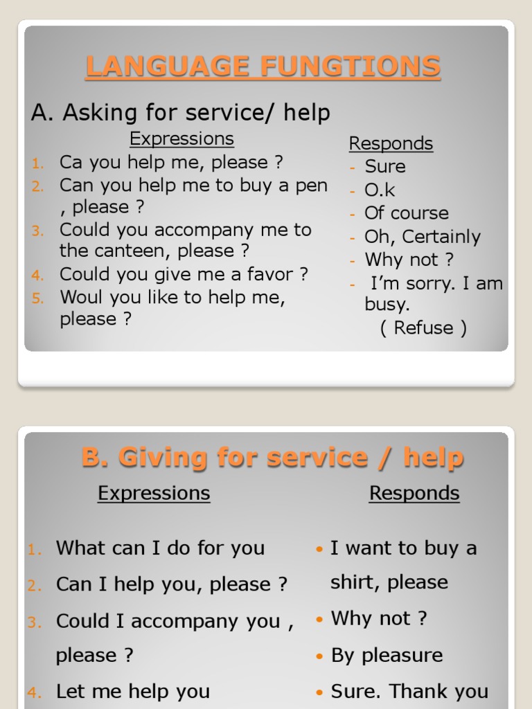 Asking For Service | PDF