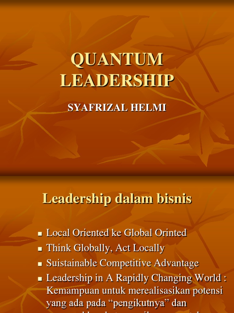 Quantum Leadership | PDF | Business