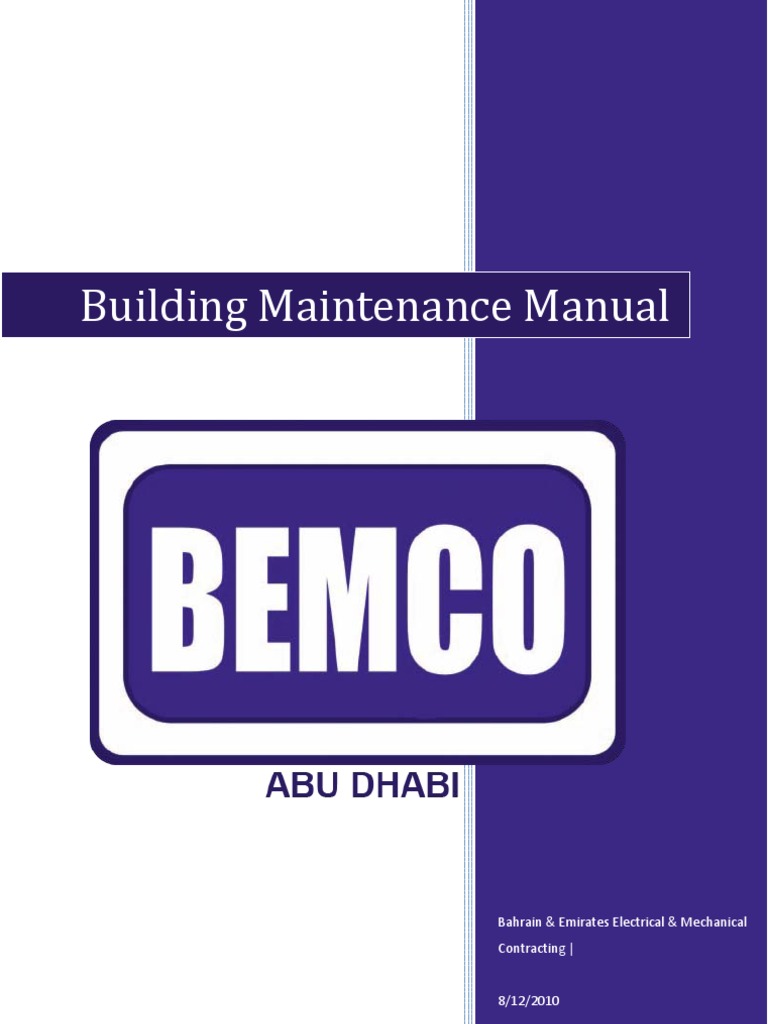 Building Maintenance Manual: Bahrain & Emirates Electrical & Mechanical ...