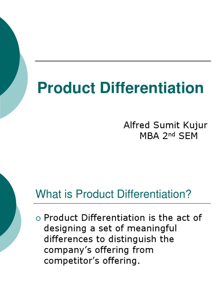 Product Differentiation | Competitive Advantage | Reliability Engineering