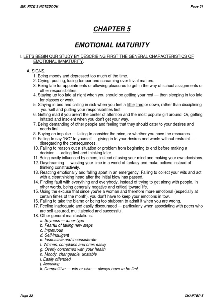 EMOTIONAL MATURITY.pdf | Anger | Wisdom