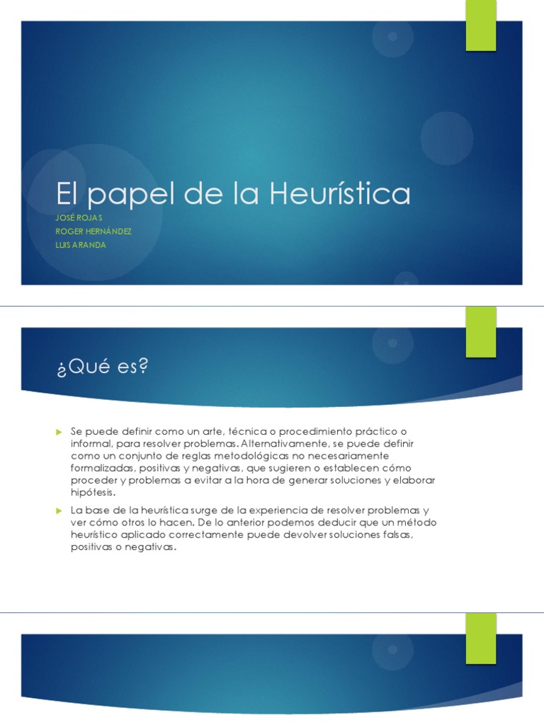 El Papel De La Heurística Pdf Heurístico Algoritmos 4169