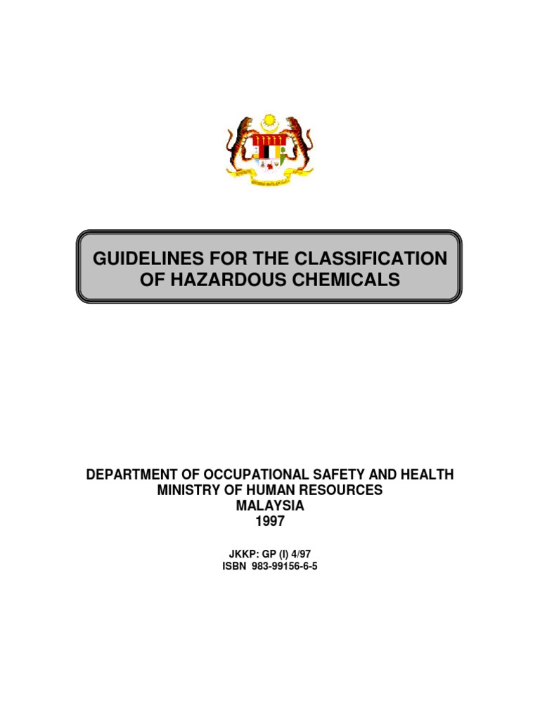 Chapter 4 Guidelines For Classification of Hazardous Chemicals | PDF