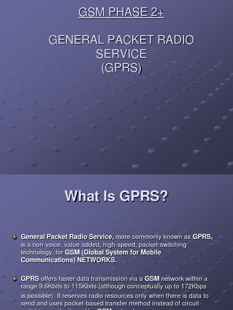 General Packet Radio Service (GPRS) | PDF | General Packet Radio Service | Telecommunications ...