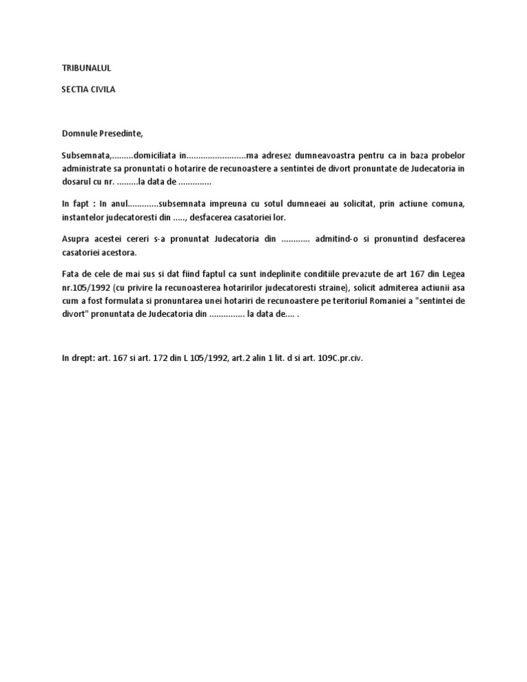 Cerere Exequatur | PDF