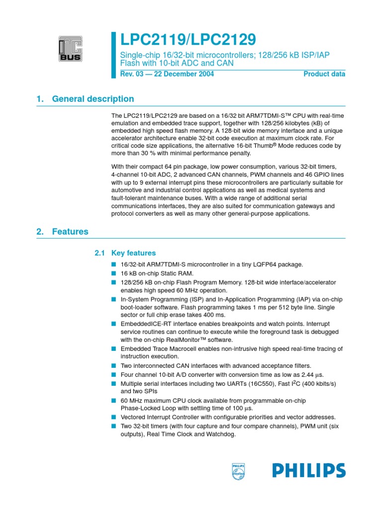 ARM7 LPC2129 Processor Registers | PDF | Arm Architecture | Microcontroller