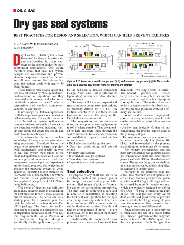 Best Practices for Dry Gas Seals | PDF | Valve | Gases