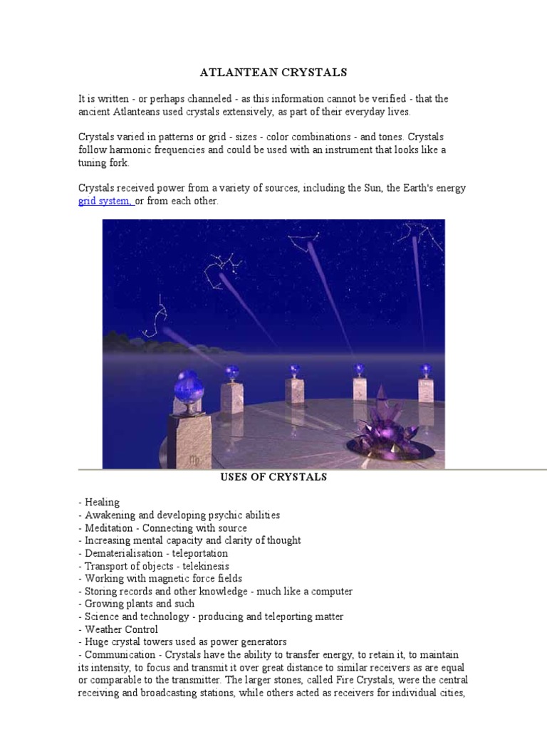 Atlantean Crystals | PDF | Atlantis | Moon