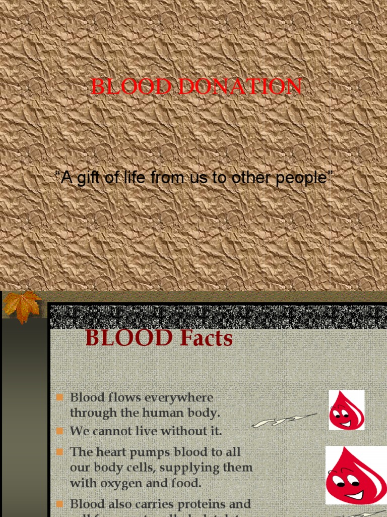 Blood Donation: "A Gift of Life From Us To Other People" | PDF | Blood ...