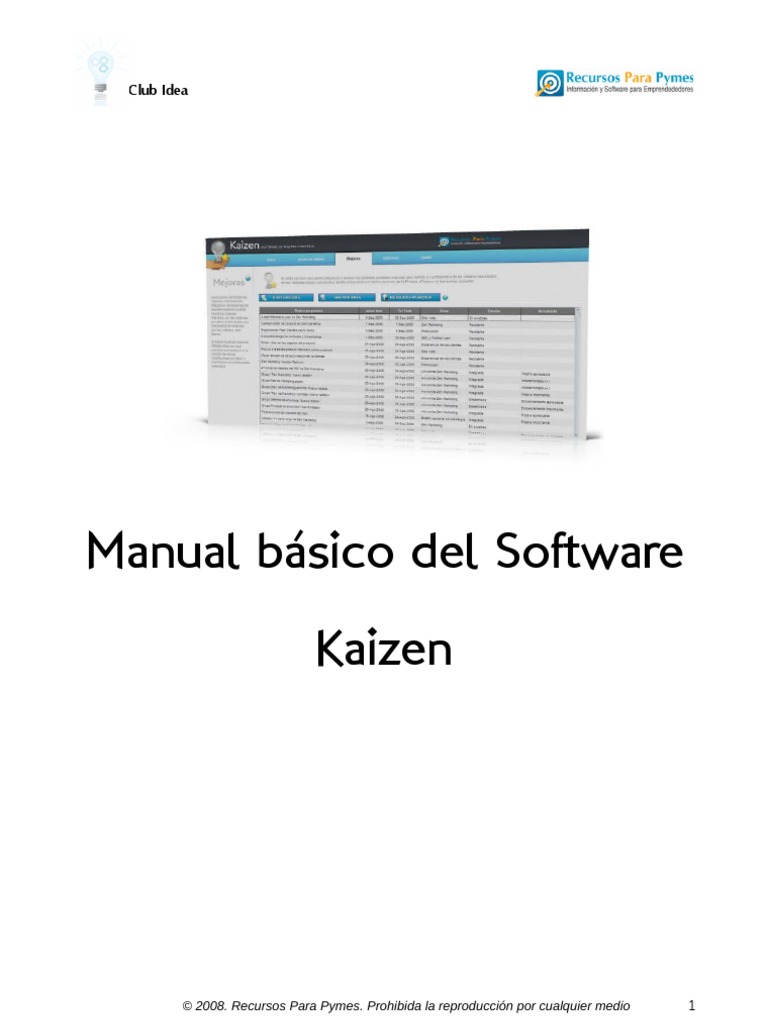Manual Kaizen | PDF | Marketing | Software