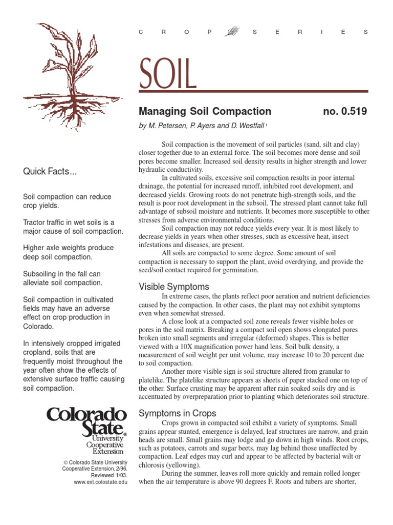 Managing Soil Compaction | PDF | Soil | Tillage