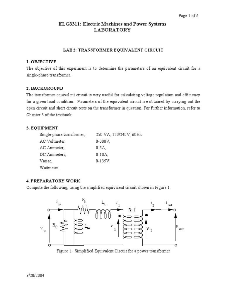 ELG3311: Electric Machines and Power Systems Laboratory: Lab 2 ...
