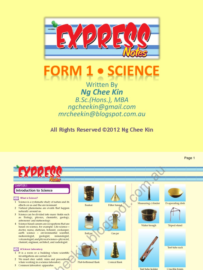 Express Notes - Science Form 1 | PDF | Social Science | Science ...