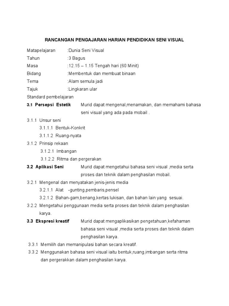Contoh RPH Mozek | PDF