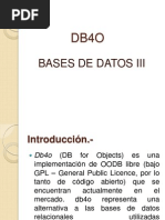 DB4O Historia y Caracteristicas | PDF | Java (lenguaje de programación) | Tecnología digital