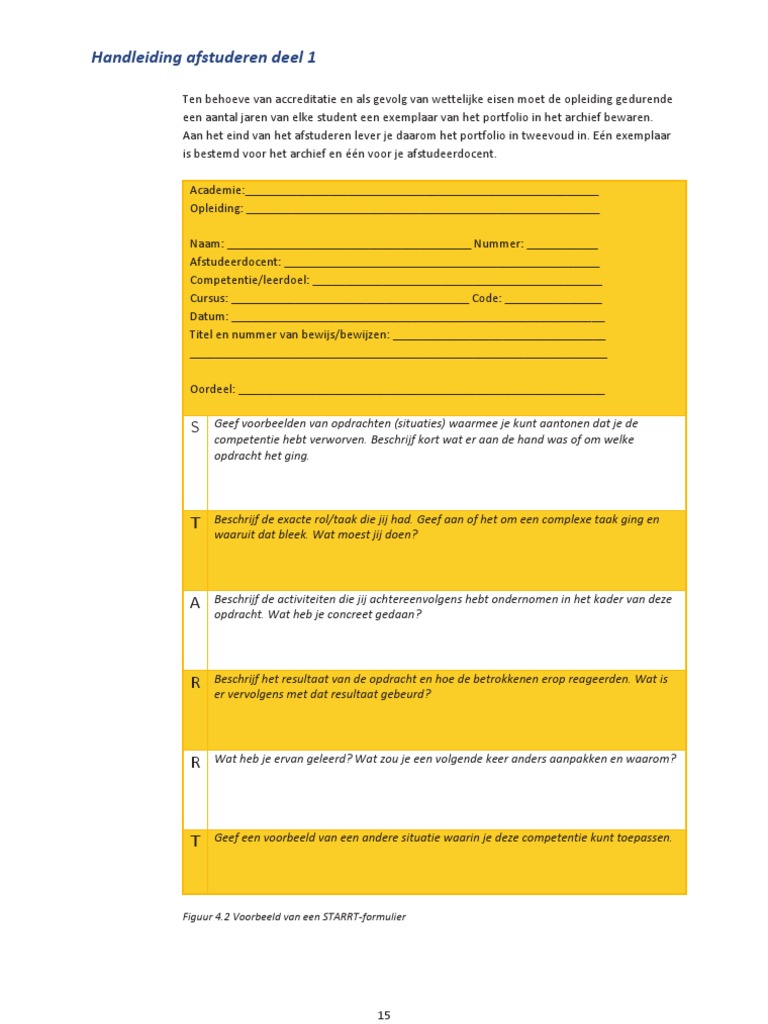 STARRT Formulier | PDF