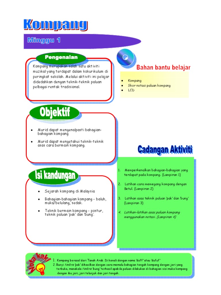 Latihan Asas Bermain Kompang | PDF | Seni