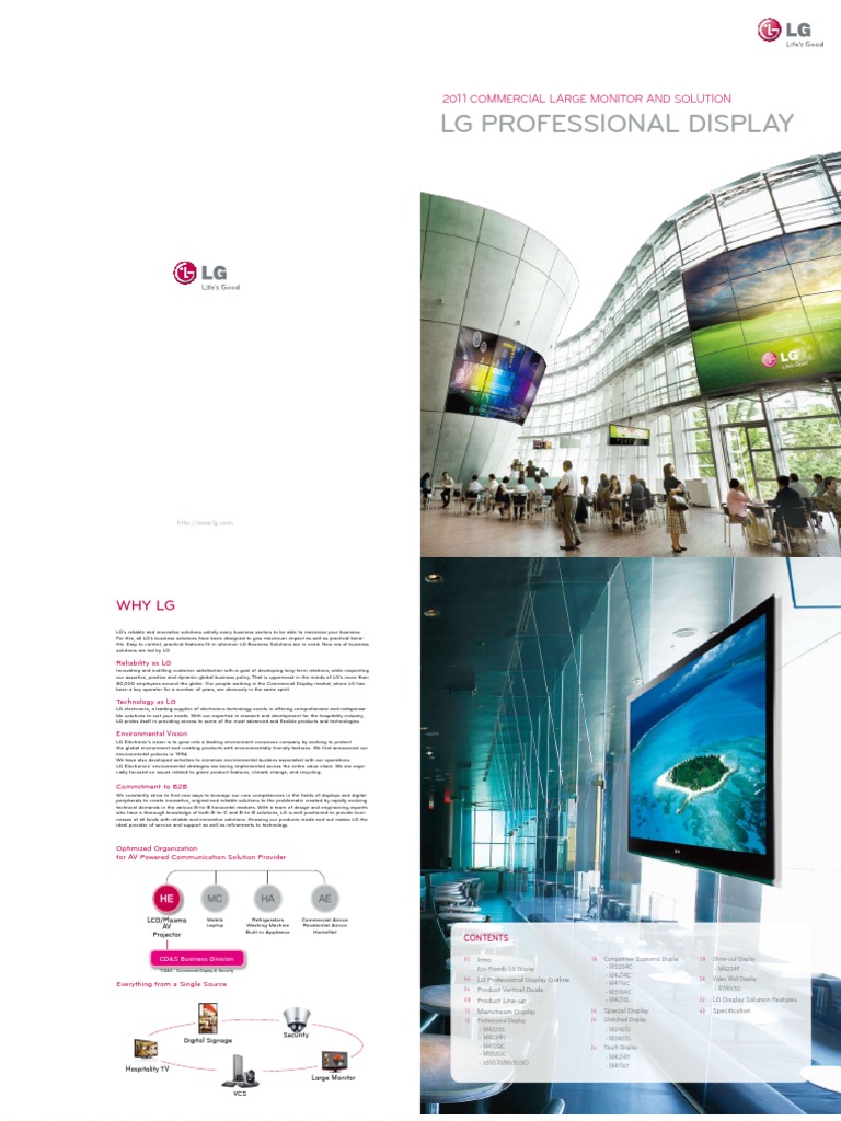 LG Professional Display: 2011 Commercial Large Monitor and Solution ...