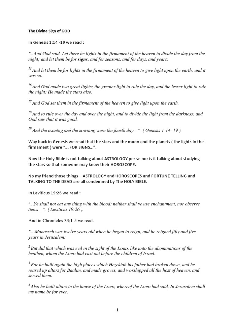 The Divine Sign of GOD | PDF | Shadrach, Meshach, And Abednego | John ...