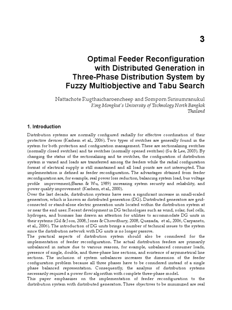 InTech-Optimal Feeder Reconfiguration With Distributed Generation in Three Phase Distribution ...