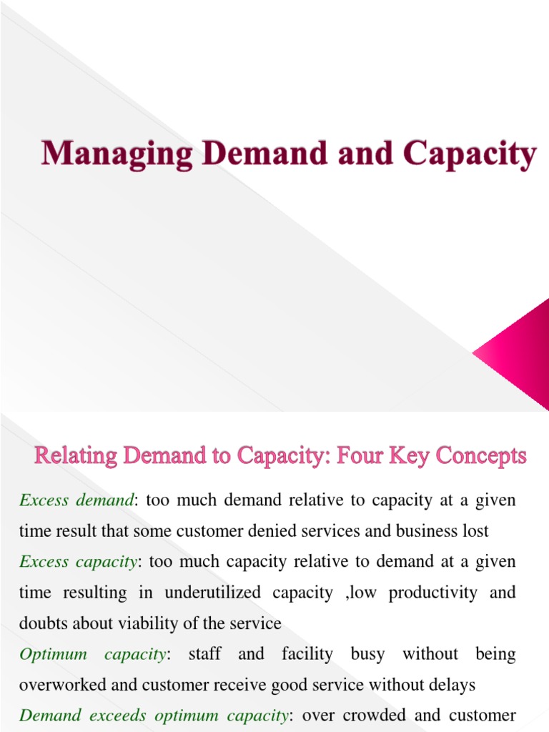 Managing Demand Capacity Pdf Demand Employment